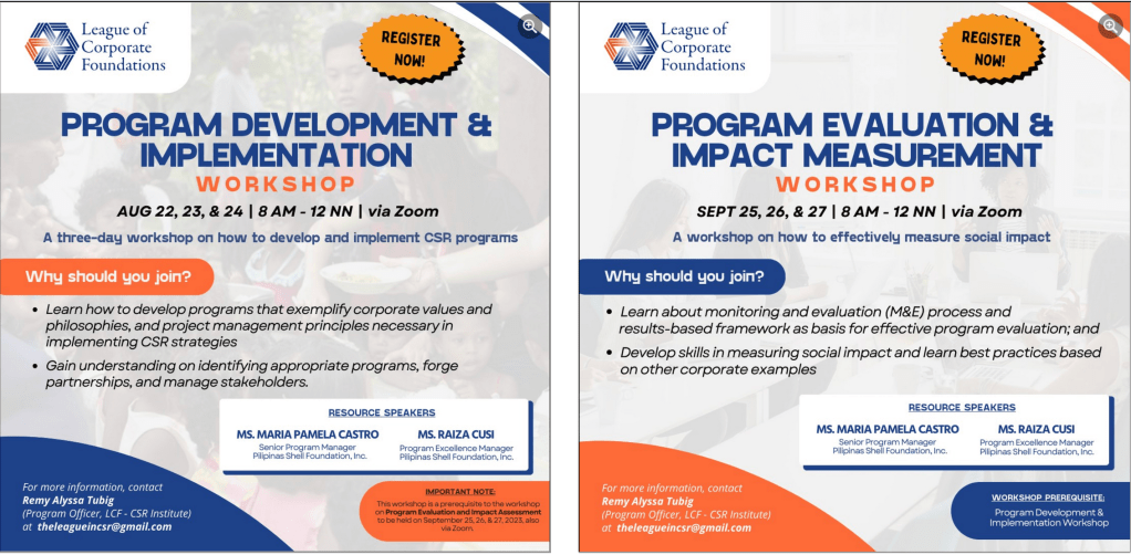 Join LCF’s Program Development and Implementation (August 2023) and Program Evaluation and ...